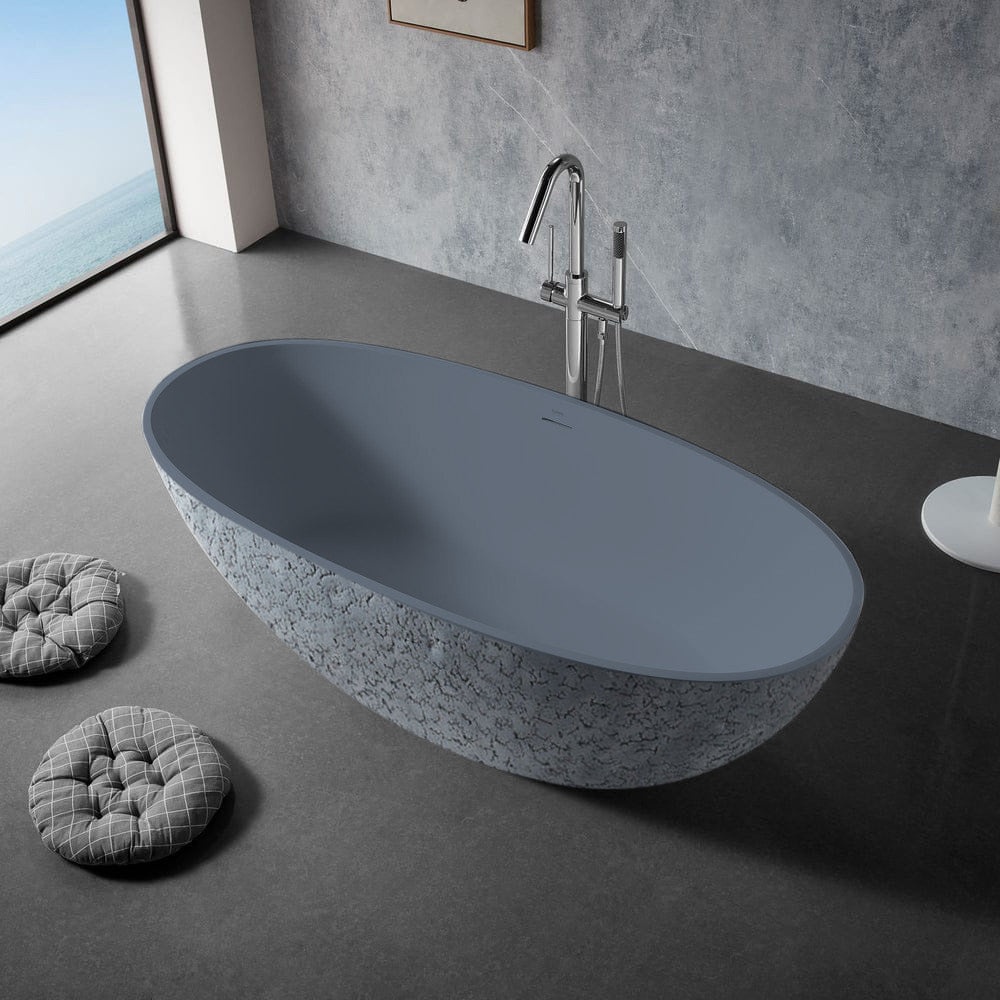 Solid Surface Cast Stone Freestanding Bath